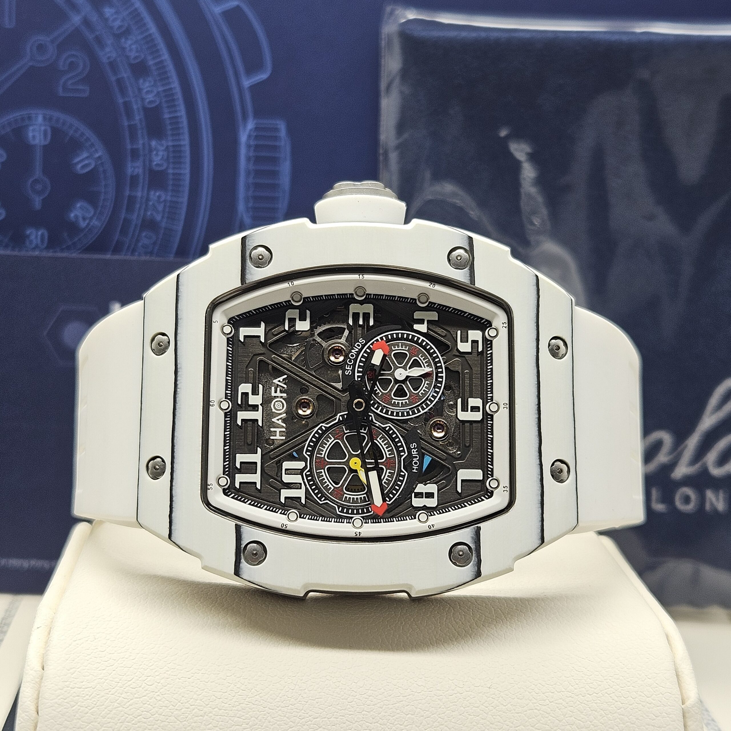 Houfa 1987 White Carbon Car Rim Design – Dchronograph Official Store